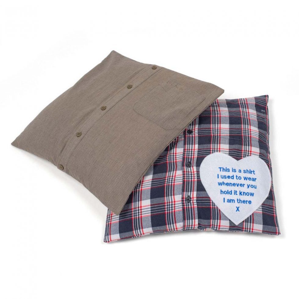 Shirt Memory Cushion | keepsake Cushions | Infinity Keepsakes