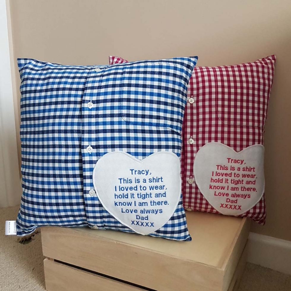 Shirt Memory Cushions | Keepsake Cushions Made From Shirts