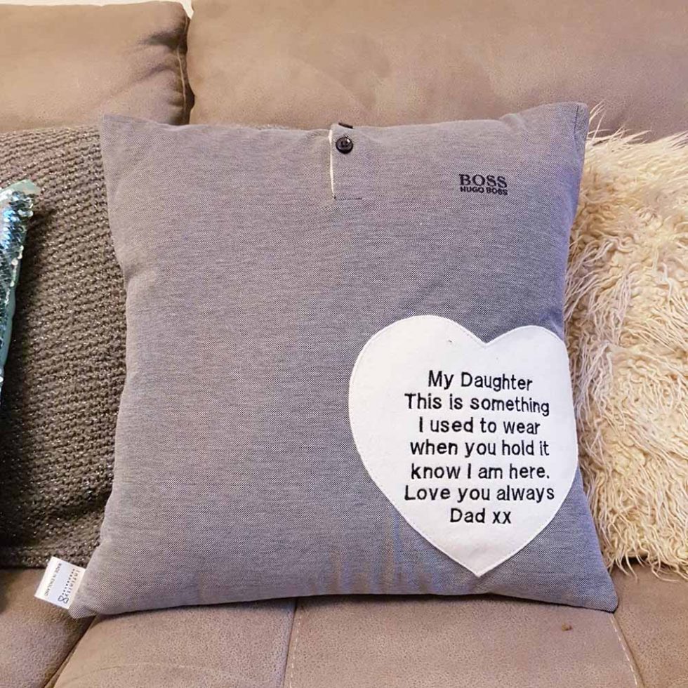 Shirt Memory Cushions | Keepsake Cushions Made From Shirts