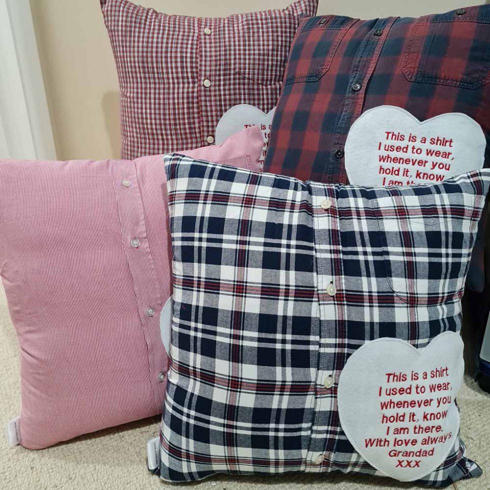 Shirt Memory Cushions | Keepsake Cushions Made From Shirts