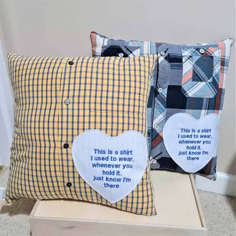 Shirt Memory Cushions | Keepsake Cushions Made From Shirts